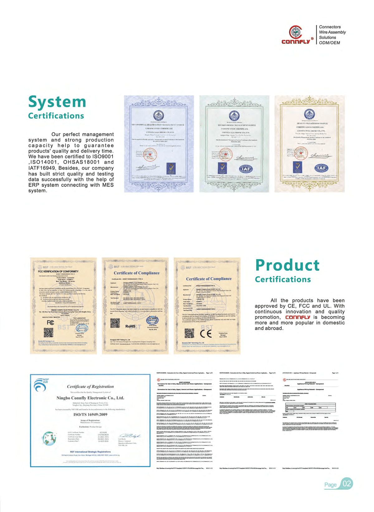 Каталог продукции CONNFLYELECTRONIC